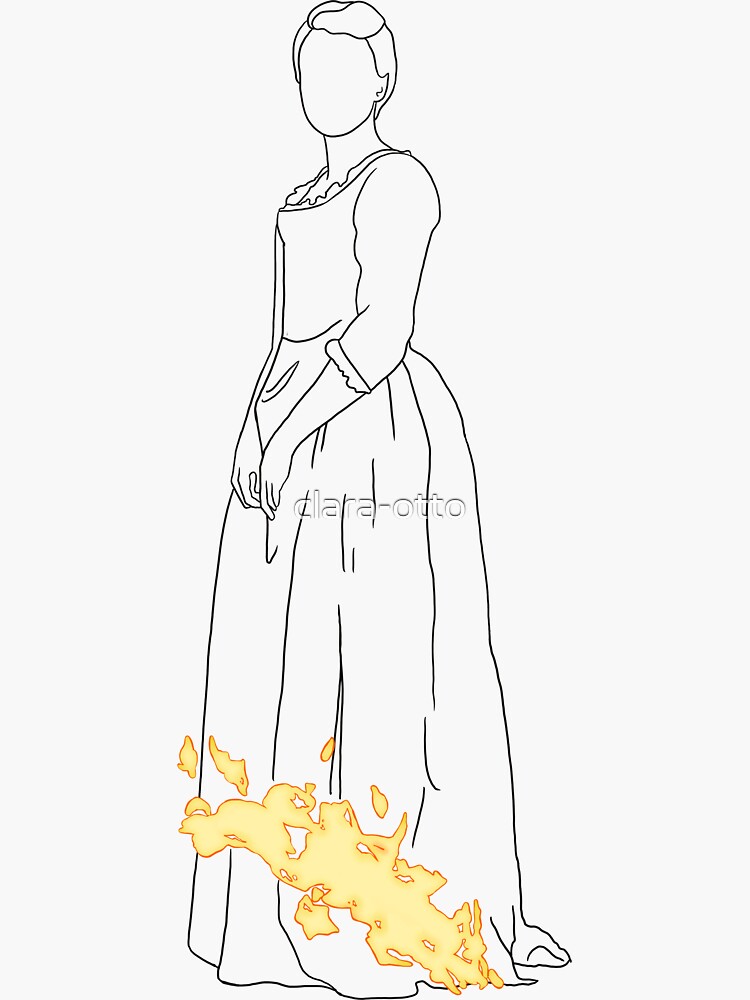 "Portrait of a Lady on Fire" Sticker for Sale by clara-otto | Redbubble