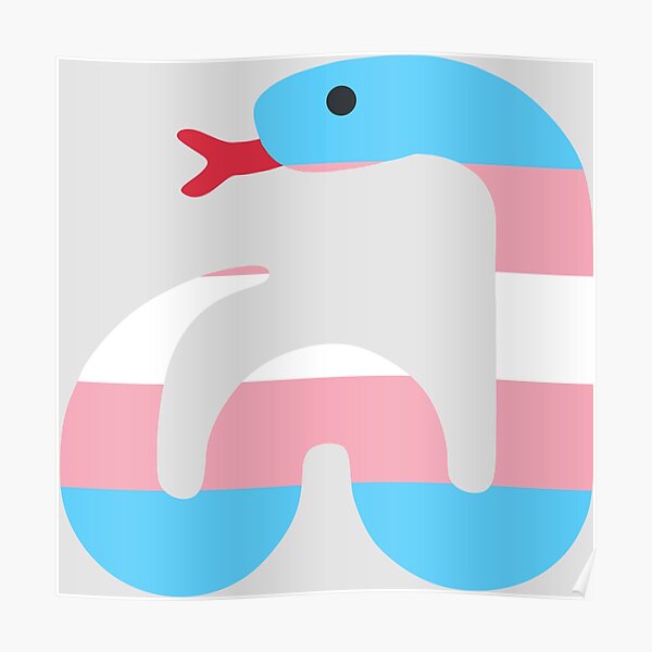 "Trans Snake Twitter Emoji" Poster by guavaowl | Redbubble