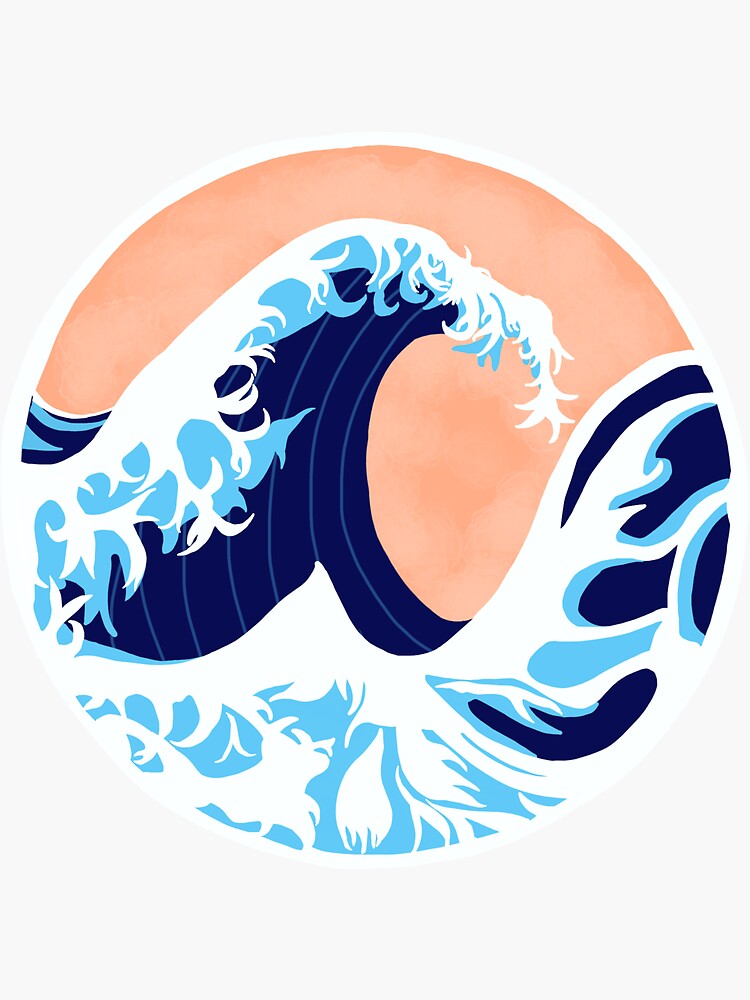 "Great Wave Sticker" Sticker for Sale by alexpt125 | Redbubble