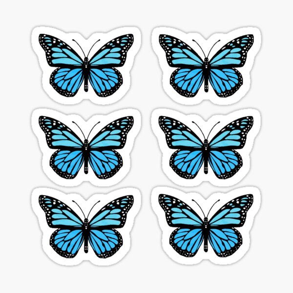 "light blue butterfly pack" Sticker for Sale by roosmarijnns | Redbubble