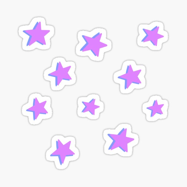 "Purple Star Sticker Pack" Sticker by julianicole2 | Redbubble