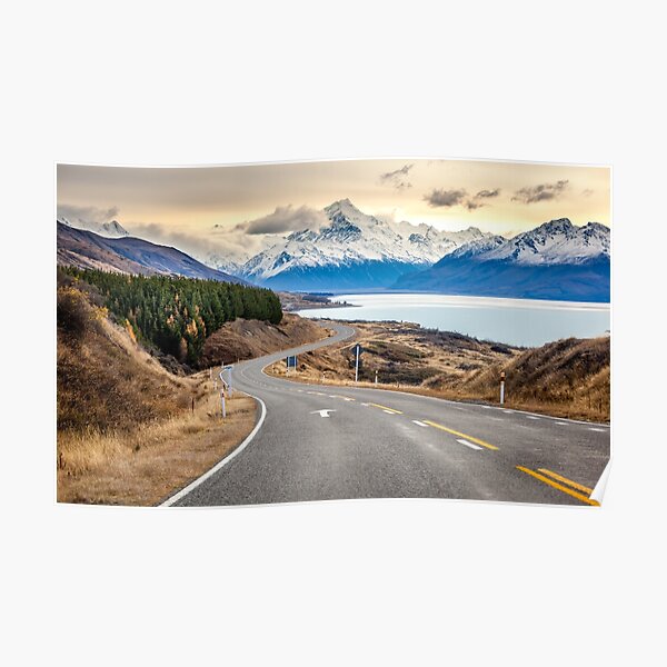 "Mt Cook Drive" Poster for Sale by RussellCharters | Redbubble