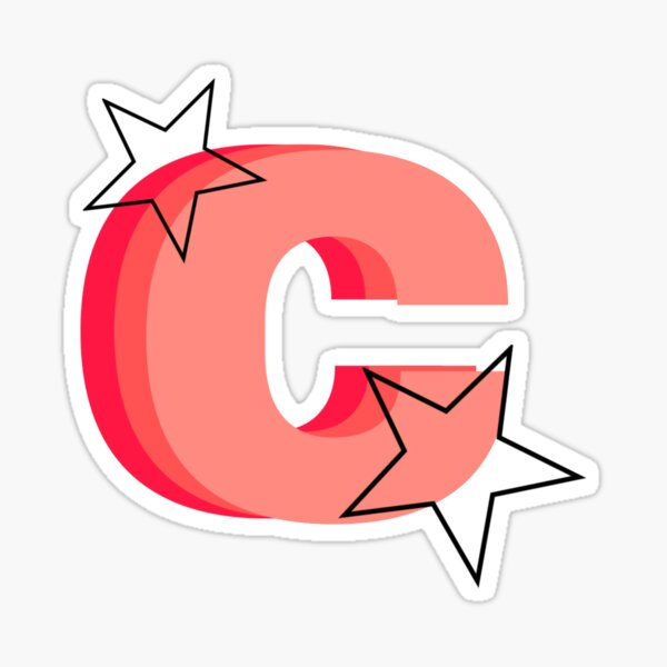"letter c" Sticker for Sale by reaganstickers | Redbubble