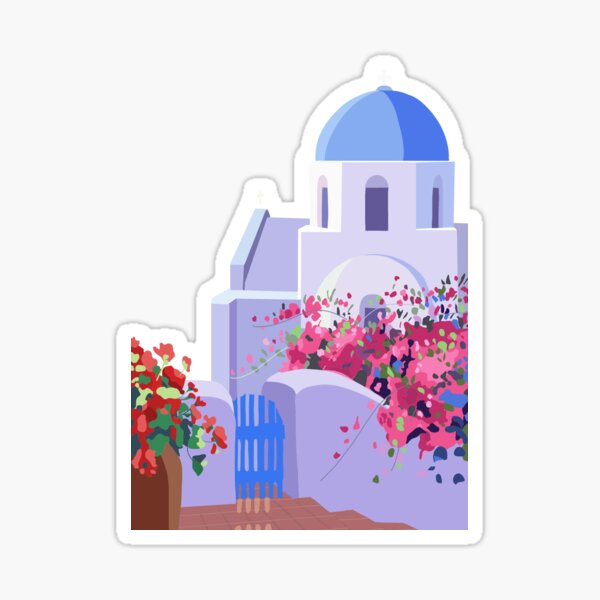 "Beautiful Greek Architecture " Sticker for Sale by StickersByAnnaa ...