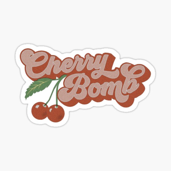 "cherry bomb " Sticker for Sale by reaganstickers | Redbubble