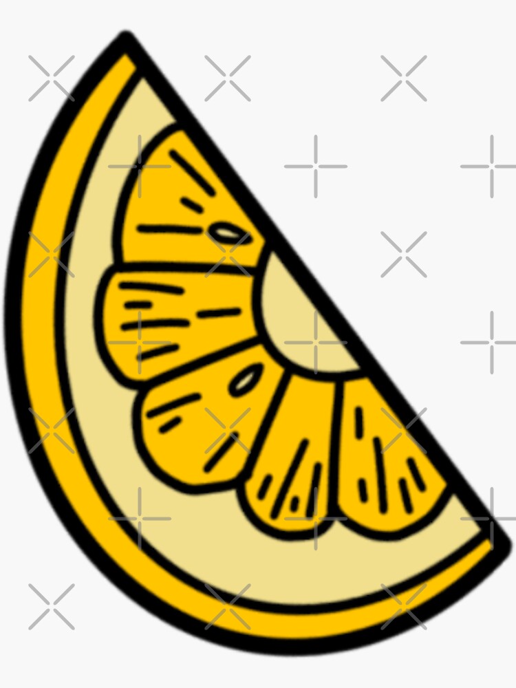 "Lemon Wedge Sticker" Sticker by emonsmade | Redbubble