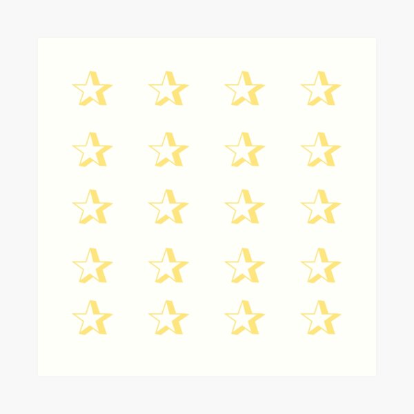 "Yellow Stars Sticker Pack" Art Print for Sale by stickersbyang | Redbubble