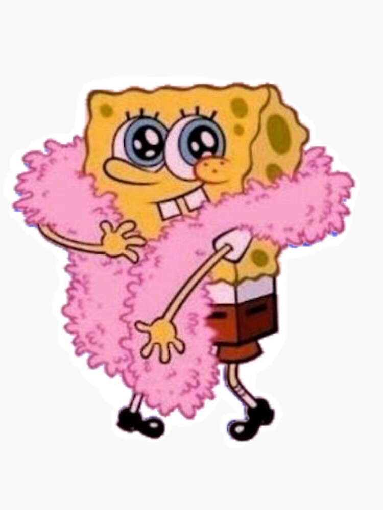 "pink cartoon spongebob" Sticker for Sale by kiannawhatley | Redbubble