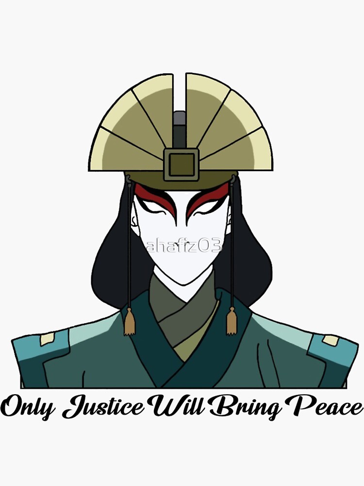 "Only Justice Will Bring Peace - Avatar Kyoshi" Sticker for Sale by ...