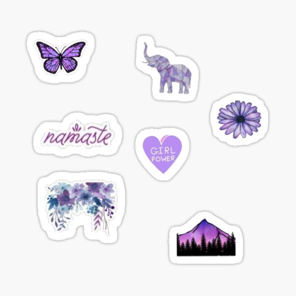 "Purple Sticker Pack" Sticker for Sale by chloeeamartin | Redbubble