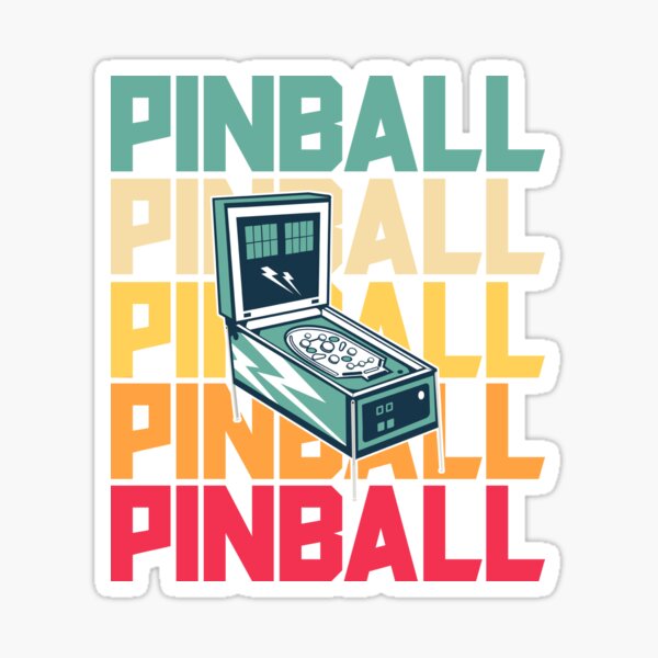 "Pinball Shirt Retro Vintage Arcade Shirt Pinball Machine" Sticker by ...