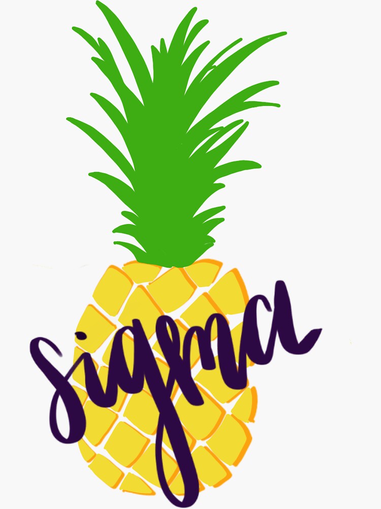 "Sigma pineapple" Sticker for Sale by lg-artcreations | Redbubble