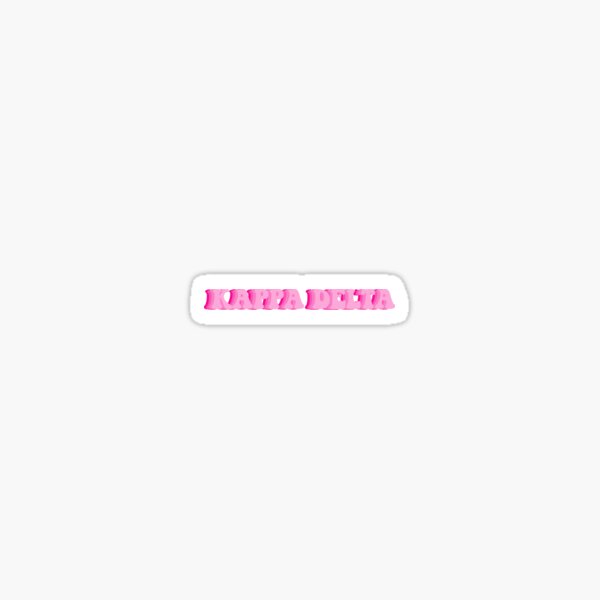 "Pink Kappa Delta Sticker" Sticker by kyraderato | Redbubble