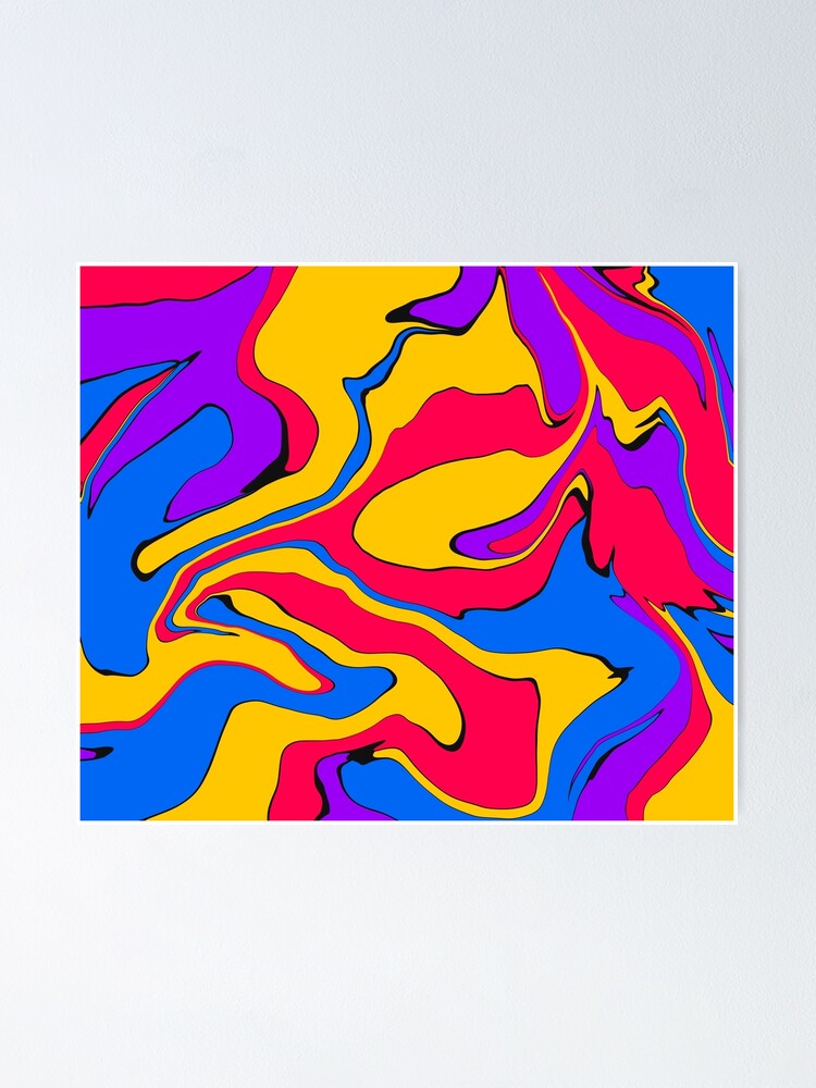 "Colorful Representation of Melted M&M's" Poster for Sale by katthomas ...