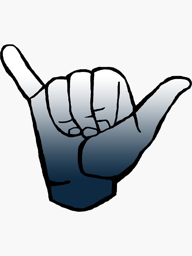 "Shaka Blue Gradient" Sticker for Sale by AnnaAvila31 | Redbubble