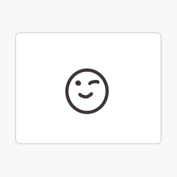 "Cute winky face" Sticker for Sale by SMNDesigns | Redbubble