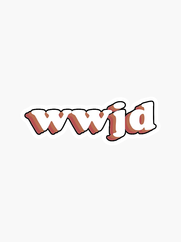 "wwjd" Sticker by kaitlinr37 | Redbubble
