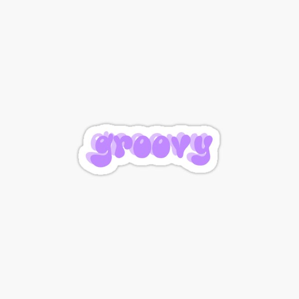 "purple groovy" Sticker for Sale by redbubblehannah | Redbubble