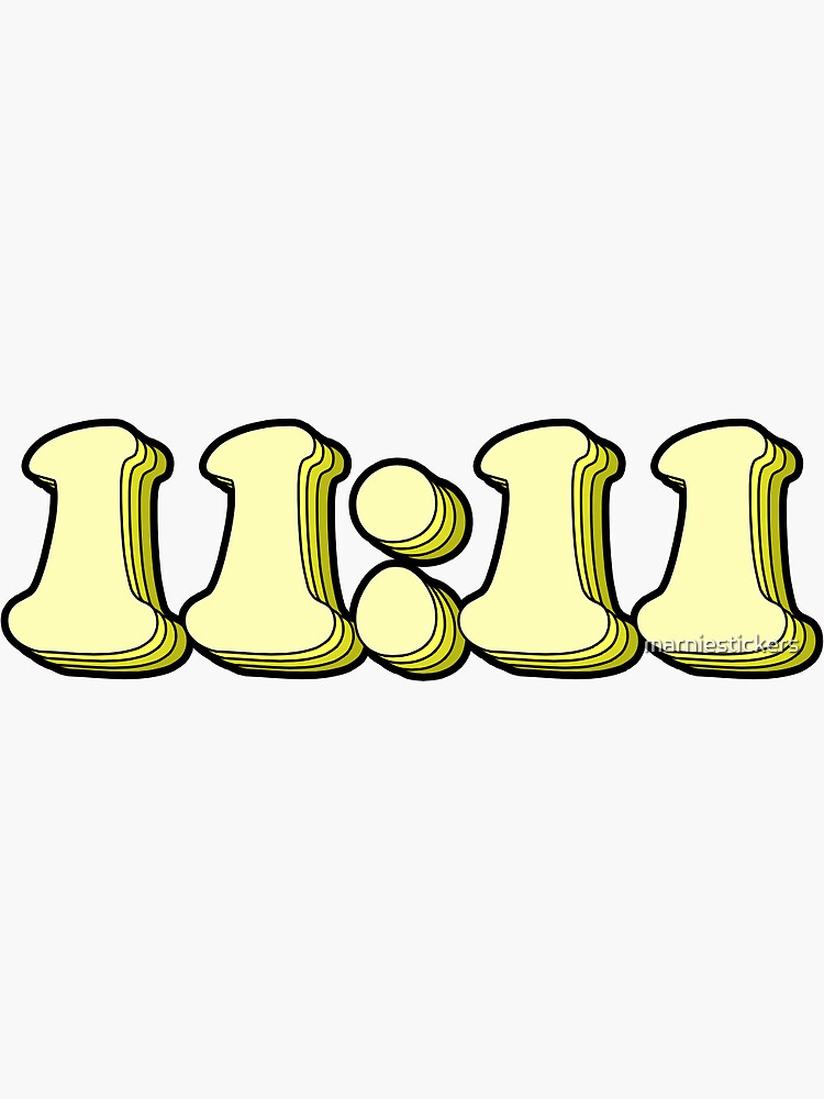 "11:11 sticker" Sticker for Sale by marniestickers | Redbubble