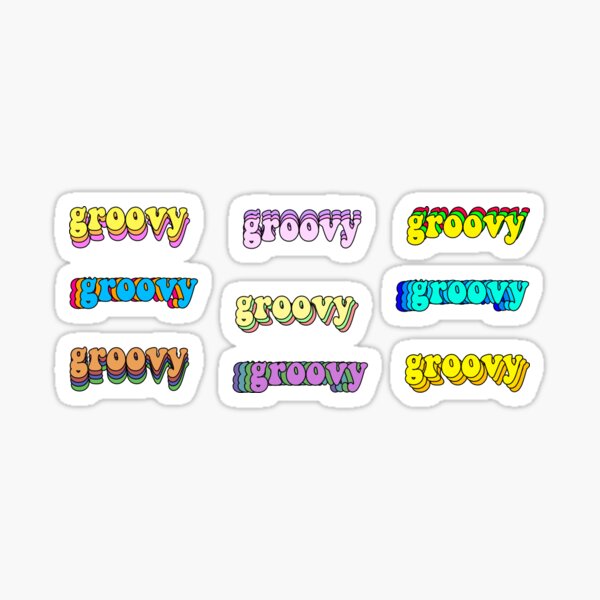 "Groovy sticker pack" Sticker for Sale by cassiesantella | Redbubble