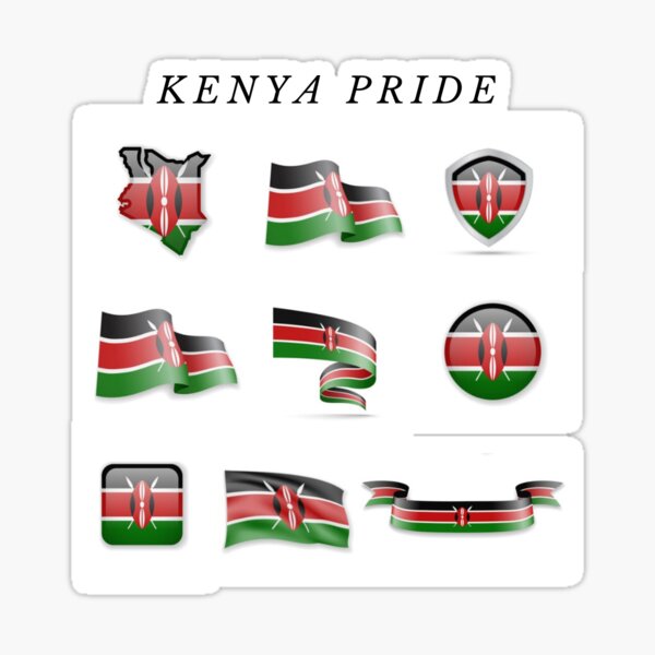 "Kenyan Flag Colors" Sticker for Sale by Beachworks | Redbubble