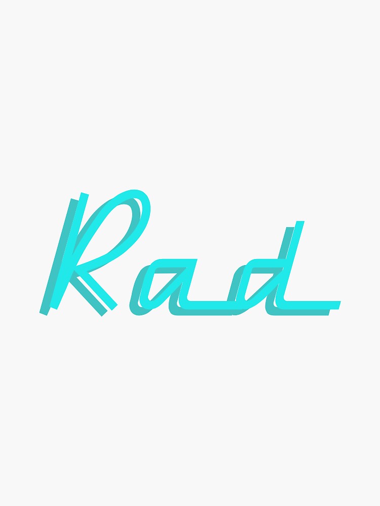 "Rad Sticker" Sticker by stickersbymak | Redbubble