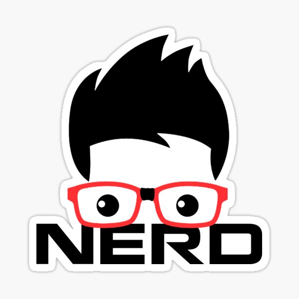 "NERD" Sticker for Sale by supernate77 | Redbubble