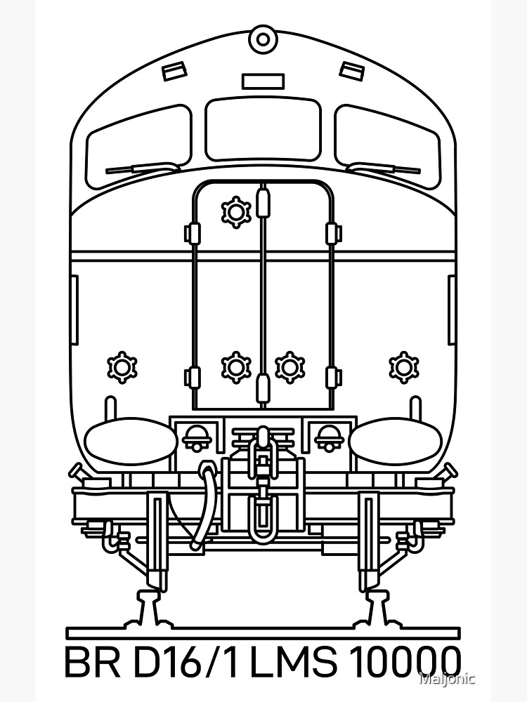 Lámina fotográfica «LMS 10000 British Rail D16 / 1 Prototype Diesel ...