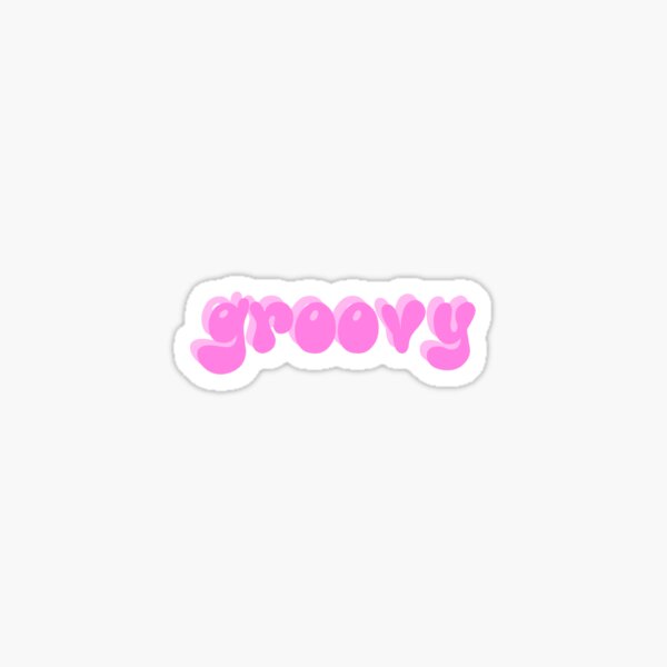 "pink groovy" Sticker by redbubblehannah | Redbubble