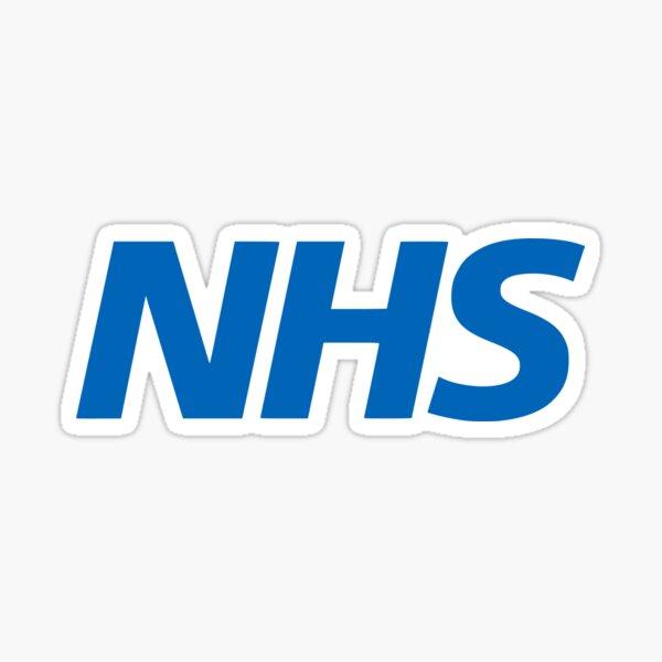 "NHS Logo" Sticker for Sale by CultWear85 | Redbubble