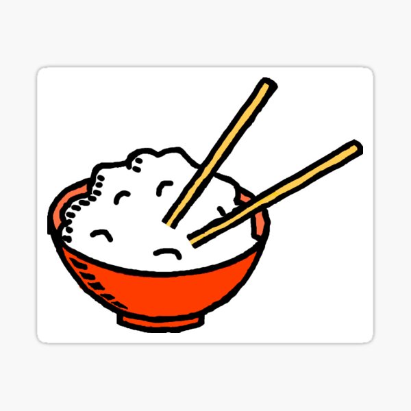 "rice sticker " Sticker by peachteaboba | Redbubble