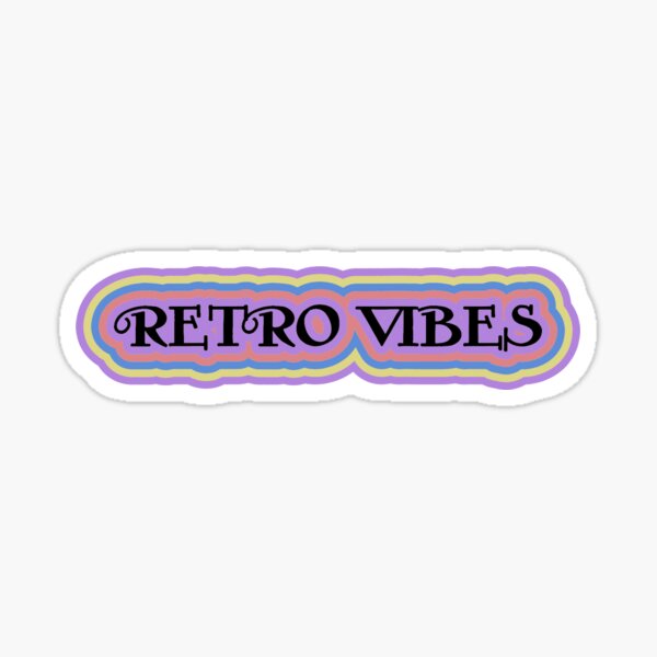 "retro vibes sticker" Sticker for Sale by elainacausey | Redbubble
