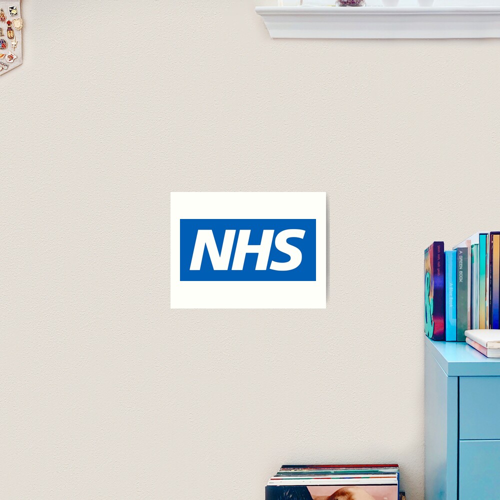 "NHS Logo with blue background" Art Print by CultWear85 | Redbubble