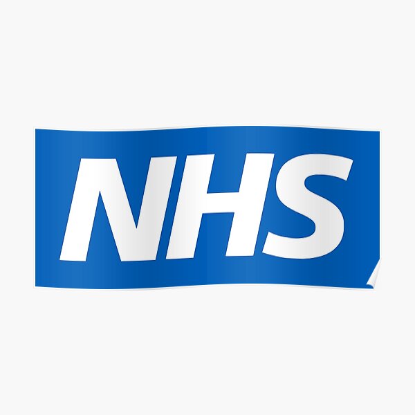 "NHS Logo with blue background" Poster for Sale by CultWear85 | Redbubble