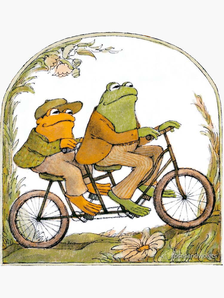 "frog and toad " Sticker for Sale by rosesandviolets | Redbubble