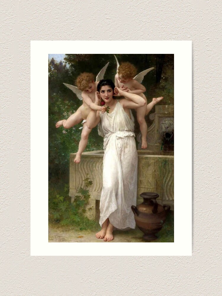 "Aesthetic Cherubs Whispering In My Ear Painting" Art Print by ...