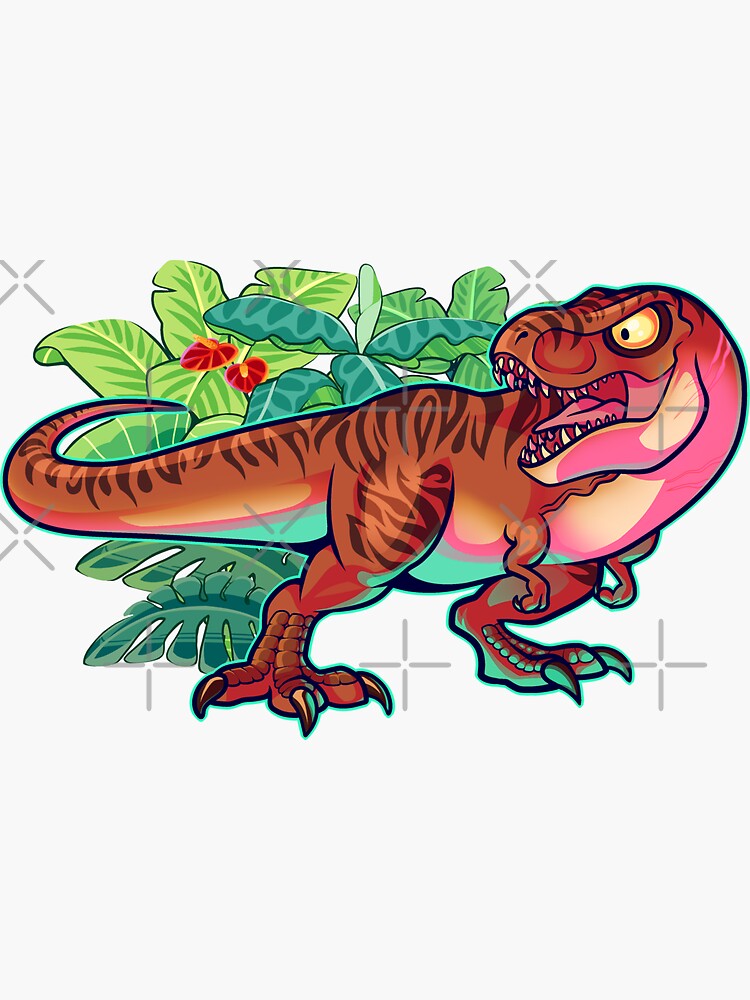 "T-Rex" Sticker for Sale by Colordrilos | Redbubble