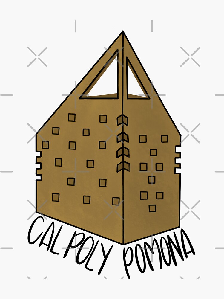 "CPP CLA building" Sticker by caitlynnguyen08 | Redbubble