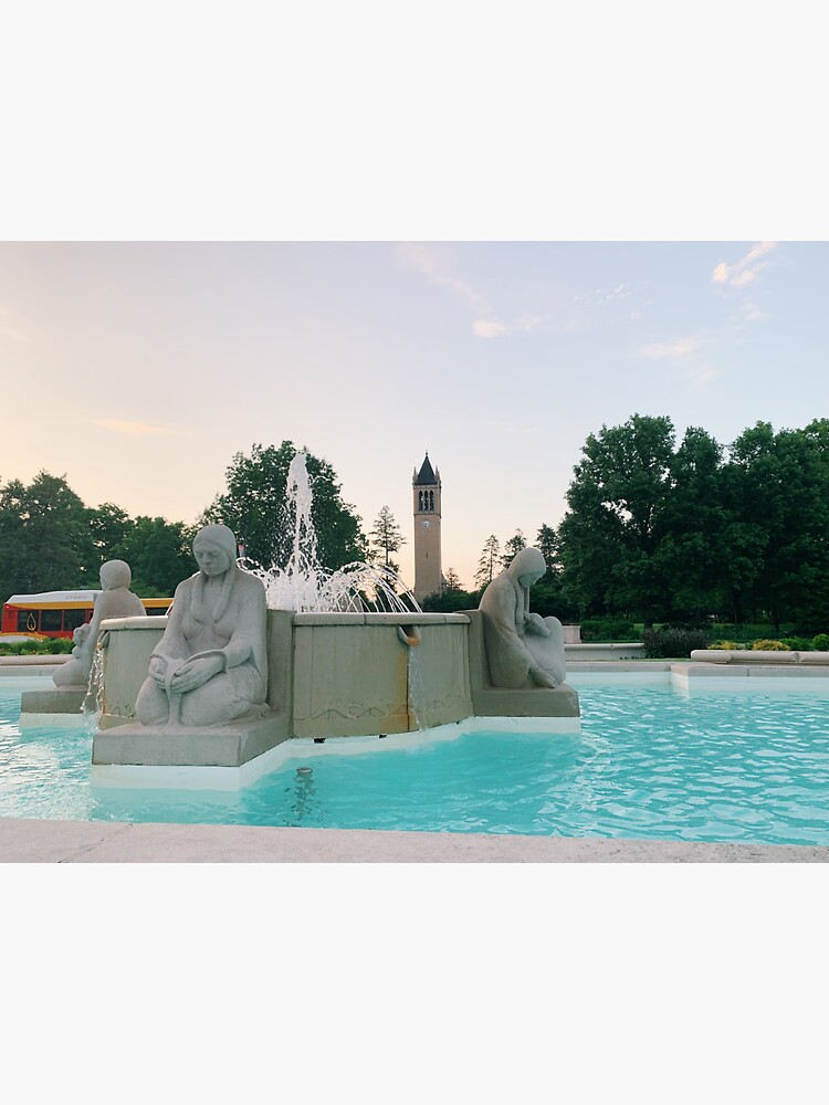 "Iowa State University Fountain of the Four Seasons Photograph" Sticker ...