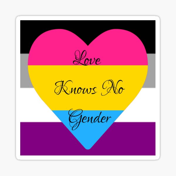 "Panromantic Asexual" Sticker by steampunklizard | Redbubble