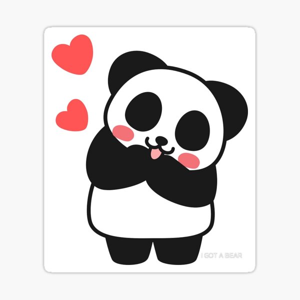 "cute panda sticker" Sticker by issi-stickers | Redbubble
