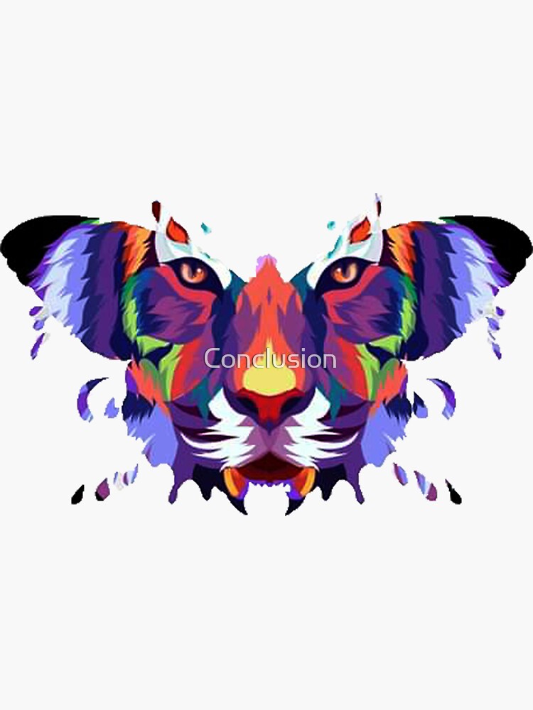 "Lion Drip mix color" Sticker for Sale by Conclusion | Redbubble