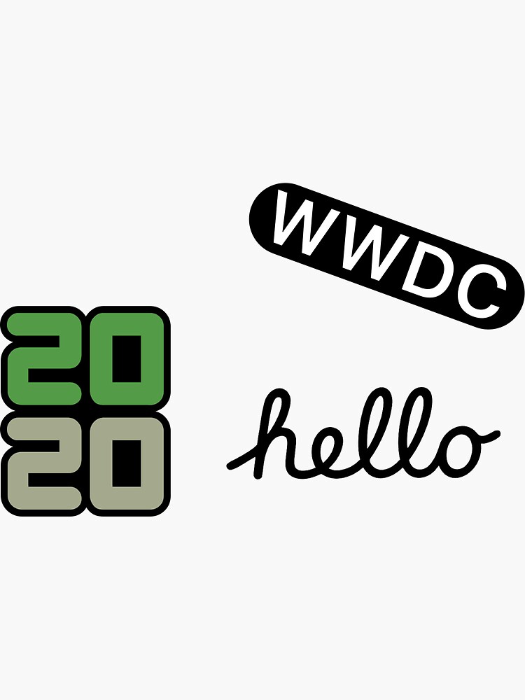 "WWDC 2020" Sticker for Sale by codesticker | Redbubble
