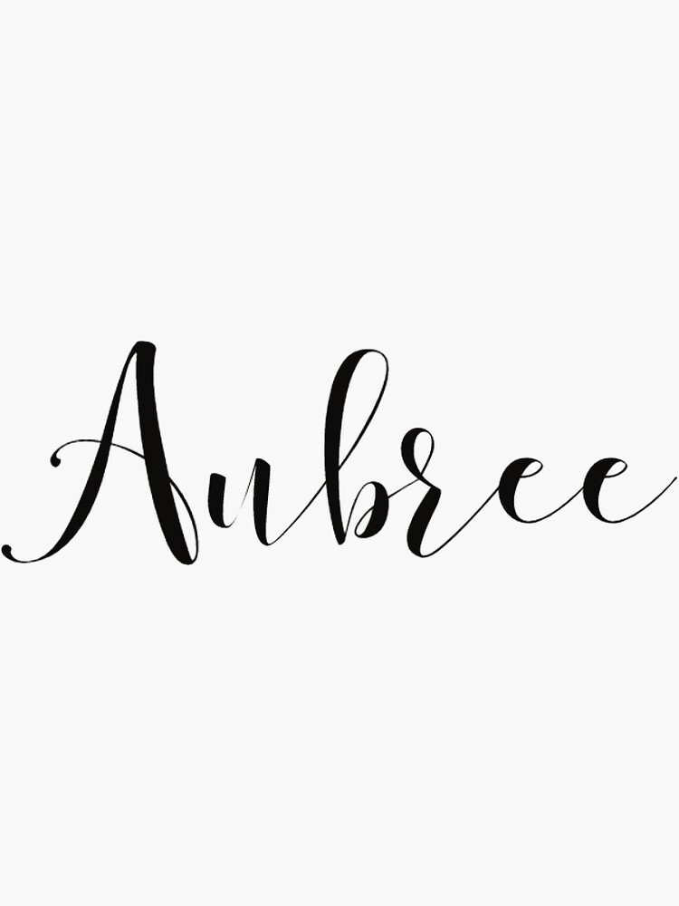 "Aubree" Sticker for Sale by braceletsbyqu | Redbubble