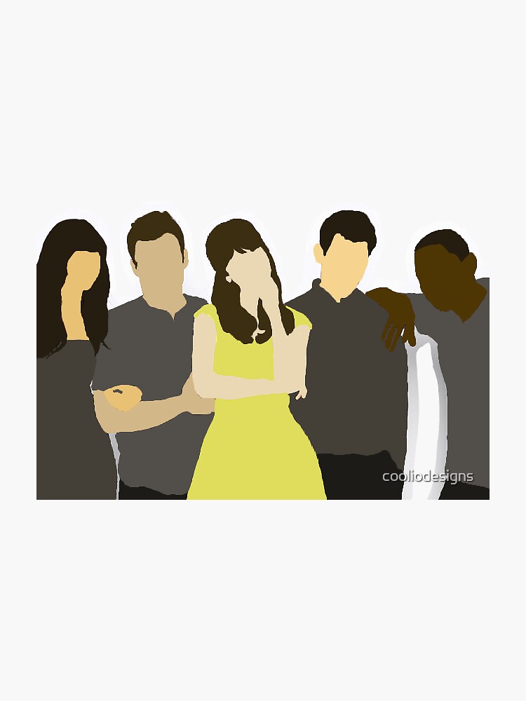 "New Girl Sticker!" Sticker for Sale by cooliodesigns | Redbubble