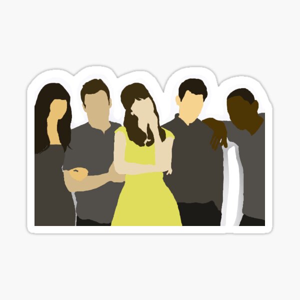 "New Girl Sticker!" Sticker for Sale by cooliodesigns | Redbubble