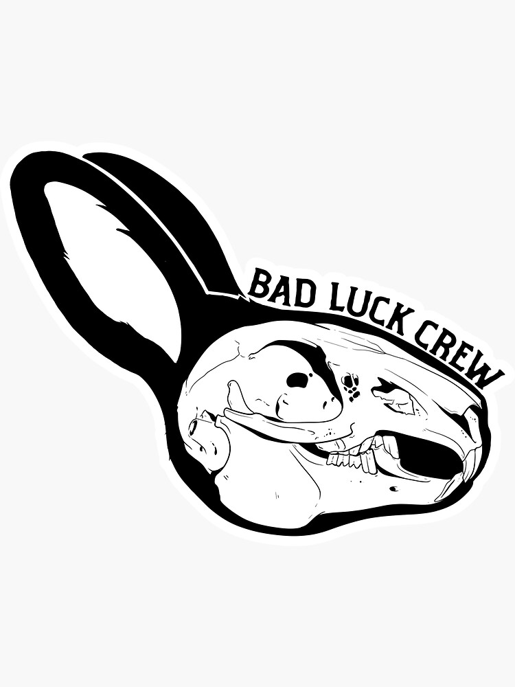 "Bad luck crew" Sticker for Sale by Skullandashes | Redbubble