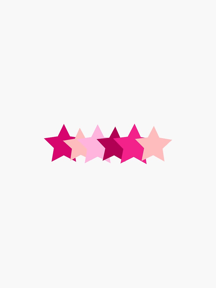 "Pink mini star" Sticker for Sale by celinesdesigns | Redbubble