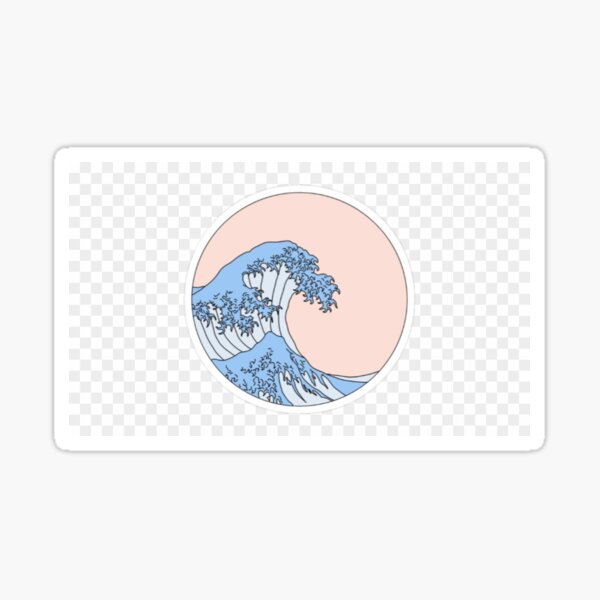 "Pink Aesthetic Wave" Sticker for Sale by Hannahgolf | Redbubble