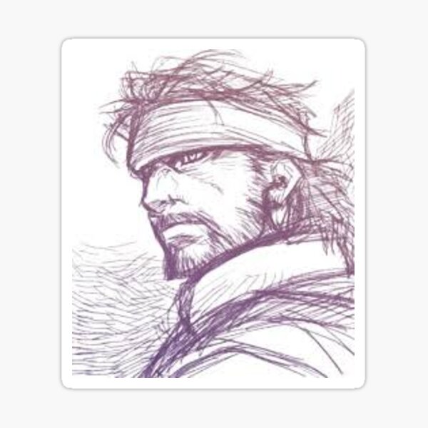 "Metal Gear Solid V:Snake Uncolored" Sticker by TheXDrawer | Redbubble